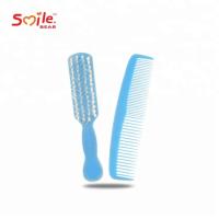 China Hot selling straight shaped BPA FREE plastic baby brush & comb set for children for sale