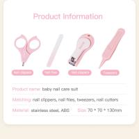 China Health Care Newborn Nail Clipper Set Stainless Steel Customized Color for sale