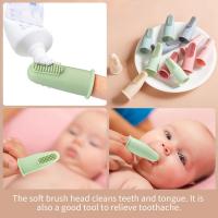 China Eco Friendly Soft Bristle Newborns Toddler Silicone Baby Tooth Brush for sale