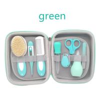 China 8 Pieces Grooming Kit Nail Clippers Health Toothbrush Comb Brush Safety Set Bag Baby Care Kit for sale