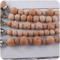 China Baby Teething Dummy Chain Clip Silicone Beads Pacifier Holder Clip for sale
