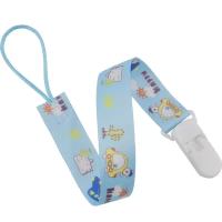 China Soother Holder Pacifier Chain Clip Ribbon Printed Baby Clips Baby Care for sale