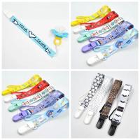 China Baby Pacifier Holder Clip Eco Friendly Cute Custom Printing length 35cm for sale