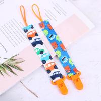 China Macrame Pacifier Chain Clip Leather Beads Baby Pacifier Clip Length 35cm for sale