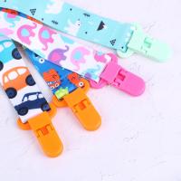 China Macrame Pacifier Chain Clip Leather Beads Baby Pacifier Clip Length 35cm for sale