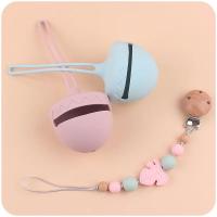 China BPA Free Pacifier Chain Clip Silicone Baby Pacifier Holder Customized Logo for sale