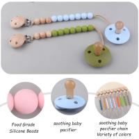 China Safety Multicolor Silicone Pacifier Clips Chain Teething Toys Baby Pacifier for sale