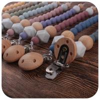 China New Arrival Pacifier Clip Chain Silicone Teething Toys Baby Pacifier Holder Clips for sale