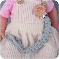 China BPA Free Baby Pacifier Chain Anti Dropping Chain Rope Food Grade Integrated Pacifier Clip for sale
