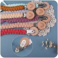 China BPA Free Baby Pacifier Chain Anti Dropping Chain Rope Food Grade Integrated Pacifier Clip for sale