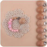 China BPA Free Dummy Chain Clips Wooden Silicone Baby Pacifier Clip Customized for sale