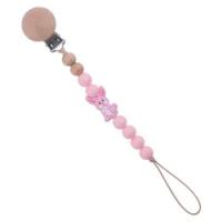 China BPA Free Dummy Chain Clips Wooden Silicone Baby Pacifier Clip Customized for sale