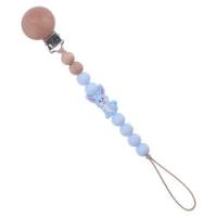 China BPA Free Dummy Chain Clips Wooden Silicone Baby Pacifier Clip Customized for sale