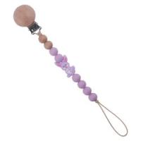 China BPA Free Dummy Chain Clips Wooden Silicone Baby Pacifier Clip Customized for sale