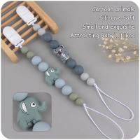 China Colorful Custom Pacifier Chain Clip Cartoon Wooden Dummy Clip Holder for sale