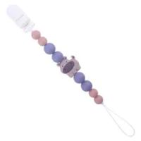 China Colorful Custom Pacifier Chain Clip Cartoon Wooden Dummy Clip Holder for sale