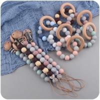 China Baby Pacifier Clip Chain Silicone Teething Toys Baby Pacifier Holder Clips for sale