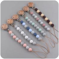China Baby Pacifier Clip Chain Silicone Teething Toys Baby Pacifier Holder Clips for sale