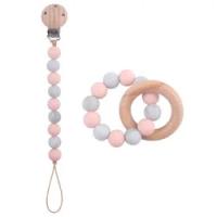 China Baby Pacifier Clip Chain Silicone Teething Toys Baby Pacifier Holder Clips for sale