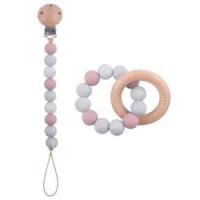China Baby Pacifier Clip Chain Silicone Teething Toys Baby Pacifier Holder Clips for sale