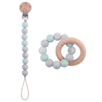 China Baby Pacifier Clip Chain Silicone Teething Toys Baby Pacifier Holder Clips for sale