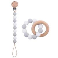 China Baby Pacifier Clip Chain Silicone Teething Toys Baby Pacifier Holder Clips for sale