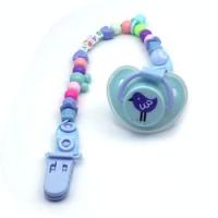 China Wooden Silicone Dummy Pacifier Clip Chewable Newborn Sweetie Soother Pacifier for sale