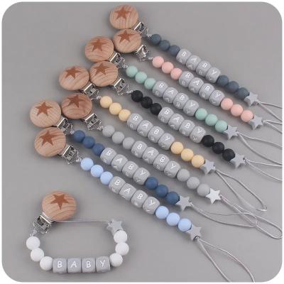 China wholesale custom baby teething dummy chain holder silicone pacifier clip for sale