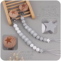 China wholesale custom baby teething dummy chain holder silicone pacifier clip for sale