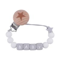 China wholesale custom baby teething dummy chain holder silicone pacifier clip for sale