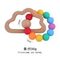 China Eco- Friendly Handmade Crochet baby Pacifier Clips Chain Wholesale Best price Colored chain teether wood clip for sale