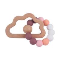 China Eco- Friendly Handmade Crochet baby Pacifier Clips Chain Wholesale Best price Colored chain teether wood clip for sale
