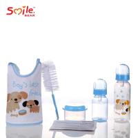 China newborn baby gift set with bottle brush baby bib snack cup for sale