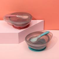 China Wholesale  Resistant Shatter Strong Suction Soft Silicone Baby Bowl for Dinner for sale