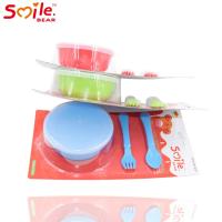 China Food Grade Newborn Feeding Set Plastic Safety Feeding Bowl Set For Baby for sale