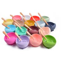 China Environmentally Friendly Newborn Feeding Set Food Grade Silicone Bowl Spoon Set for sale