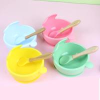 China Waterproof Fixing Non-Slip Auxiliary Practice Food Grade silicone baby bowl for sale