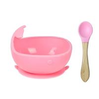 China BPA Free Newborn Feeding Set Whale Shape Bowl Spoon Suction Silicone Feeding Set for sale