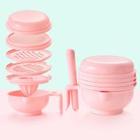 China Serve Infant Plate Set Plastic Baby Grinding Bowl With Lids Customizable for sale