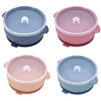 China Soft Silicone Suction Bowl Non Spill Toddler Infant Kids Food Feeding Bowl for sale