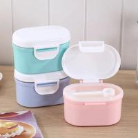 China Reusable Newborn Feeding Set Plastic Formula Dispenser Snack Milk Powder Box for sale