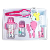 China Baby Bottle Milk Water Drinking Sublimation Travel Anti Colic High Transparent Feeding Biberon Set for sale