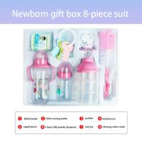 China Hot Selling High Quality PP Material Big Feeding Bottle Gift Set Children's Food Supplement Bottle Baby Bottle Set for sale