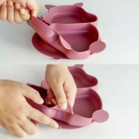 China Food Grade Newborn Feeding Set BPA Free Silicone Tableware Feeding Set for sale