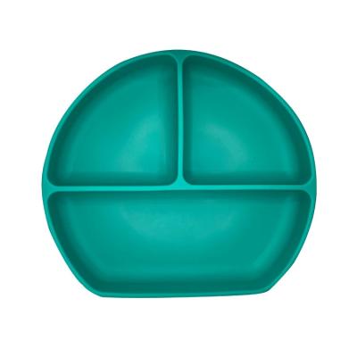 China Silicone Newborn Feeding Set Baby Tableware 5PCS Bib Plate Suction Bowls for sale