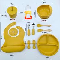 China Toddlers Suction Weaning Set Silicone Baby Feeding Set Dinner Tableware for sale