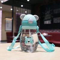 China Anti Fall Infant Sippy Cup Leakproof Straw Cup Bpa Free Plastic Baby Feeding Bottle for sale