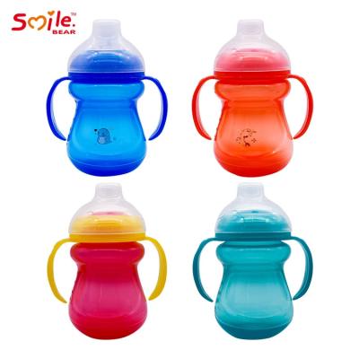 China 270 ml  Drinking Cup BPA Free PP Material Silicone Spout Baby Sippy Bottle Cup With Handle for sale