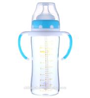 China Glass Training Baby Milk Bottle Food Grade High Hardness Milk Bottle Bpa Free Custom Milk Feeding Glass Baby Bottle for sale