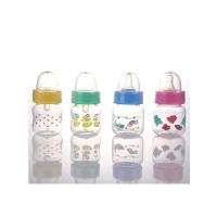 China Wholesale High Quality Eco-friendly Silicone Baby Feeding Bottle Custom Print Pattern Sublimation Baby Bottle for sale